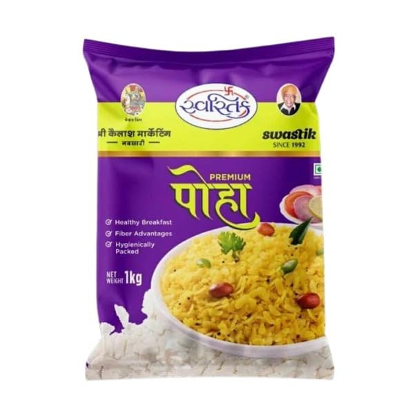 Swastik Premium Poha 1Kg With Kten Long Handle Stainless Spoon : Amazon ...