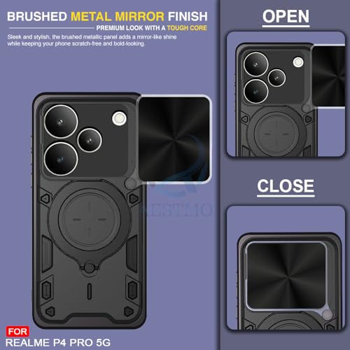 Armor Realme P4 Pro 5G Bumper Back Case Cover | Ring Holder & CD ...