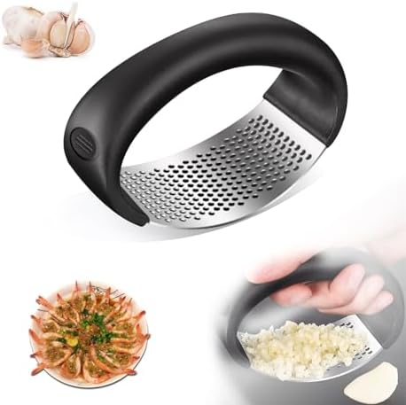 Amazon.com: SORT SAVVY Garlic Press, Robust Stainless Steel Garlic ...