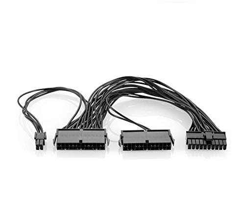Amazon.com: JORCEDI Dual Multiple PSU Power Supply 24 Pin Extension ...