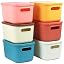 Amazon.com - 6Pcs Small Storage Bins with Lids, Stackable Plastic ...