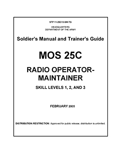 Amazon.com: Soldier’s Manual and Trainer’s Guide MOS 25C RADIO ...