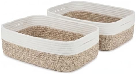 Amazon.com: Britwicfr Large Shallow Basket, Storage Baskets for ...