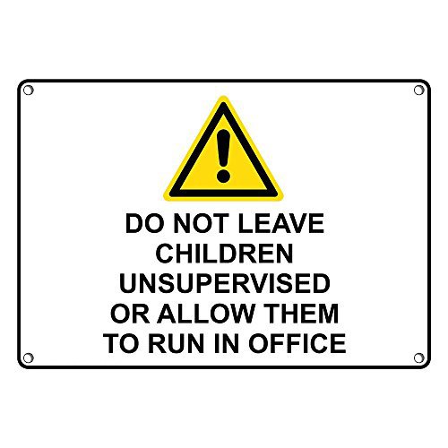 Amazon.com: Weatherproof Plastic Do Not Leave Children Unsupervised ...