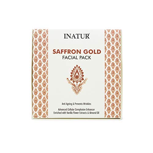 INATUR 24K Gold Glow Facial Kit 85g, Pack is a 4 step Facial kit, with ...