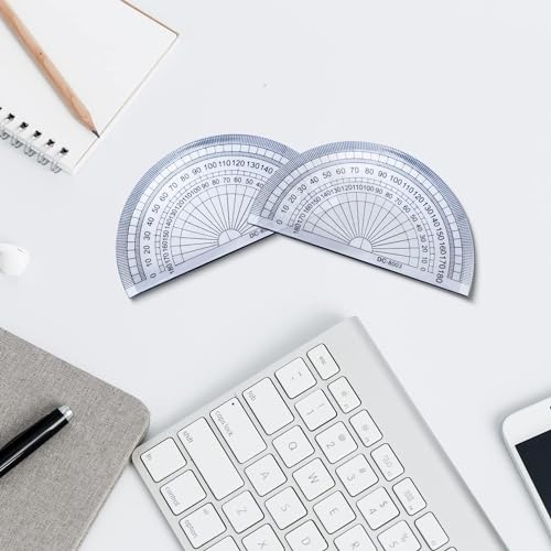 Snapklik.com : 6 Pack Protractor 180 Degrees Protractors Plastic Math ...
