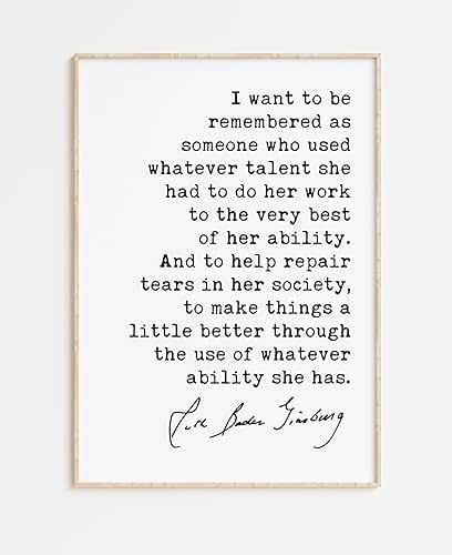 Amazon.com: I want to be remembered as someone - Ruth Bader Ginsburg ...