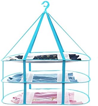 Amazon.com: Looca 3-Tier Folded Mesh Clothes Hanging Dryer Sweater ...