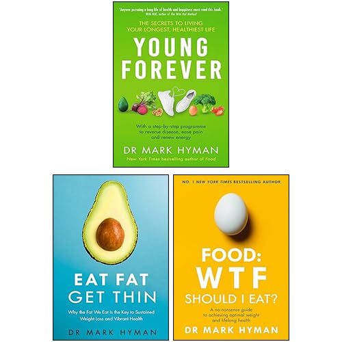 Mark Hyman 3 Books Collection Set (Eat Fat Get Thin, Young Forever ...