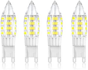 Amazon.com: 4W G9 LED Bulb, G9 Bi-Pin Ceramic Base G9 Light Bulb 40W ...