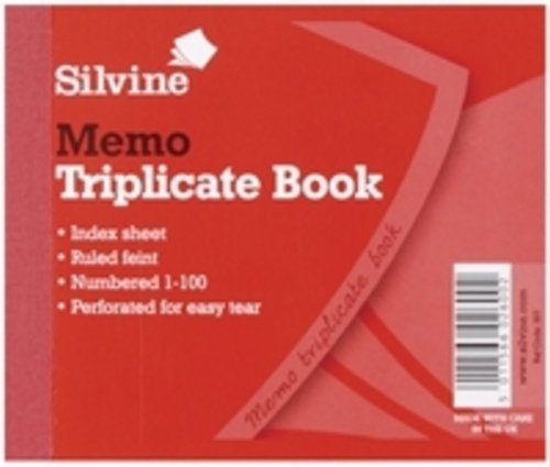Silvine Triplicate Book 4x5 Memo 607 : Amazon.co.uk: Stationery ...