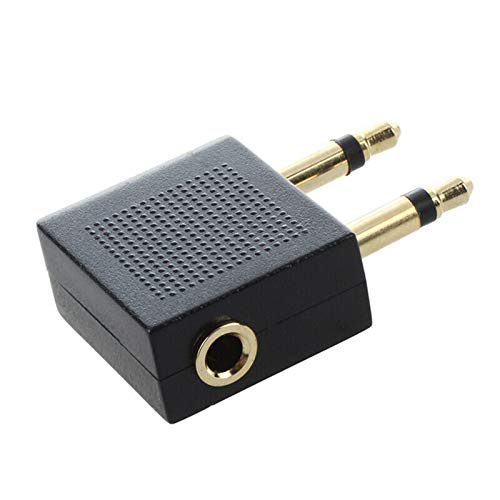 10X(3.5 mm x 3,5 mm Aircraft Airline Travel Headphone Jack Audio ...