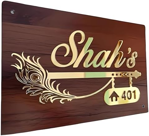 RetroVesta Custom Acrylic Name Plate for Home & Office - Waterproof ...