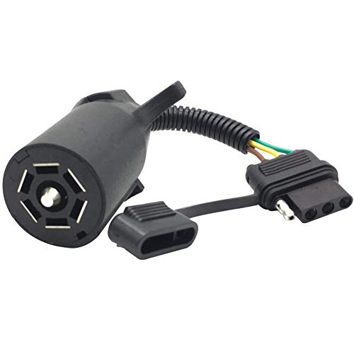 Snapklik.com : NEWSUN 7-Pin To 4-Pin Trailer Plug Adapter