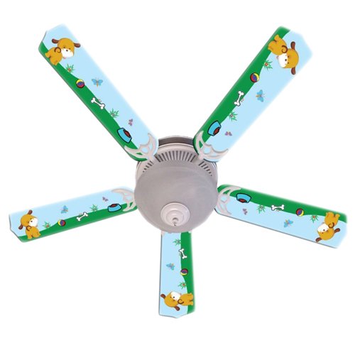 Amazon.com: Ceiling Fan Designers Ceiling Fan, Playful Puppy Dog, 52 ...