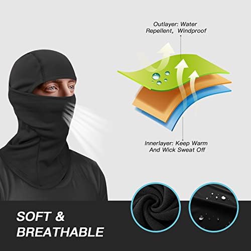 L&P Cagoule imperméable, coupe-vent, masque de tempête, balaclava ...