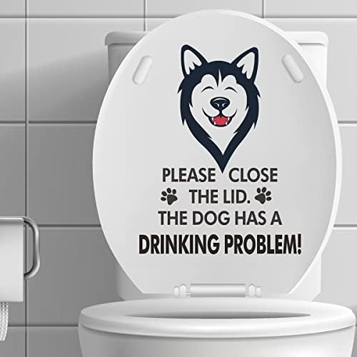 Funny Labrador RetrieverDog Toilet Lid Stickers, Removable Waterproof ...