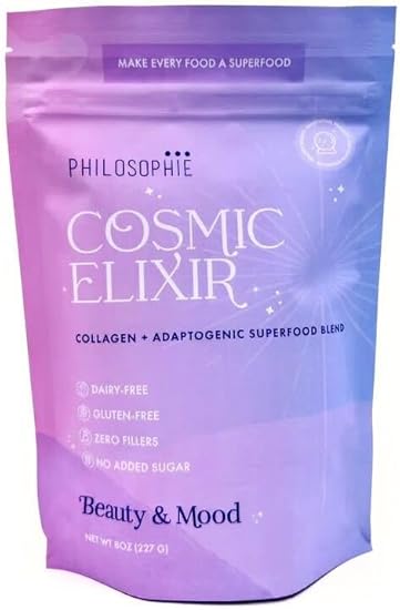 Amazon.com: Philosophie Cosmic Elixir Collagen Superfood Blend with Adaptogens – Organic ...