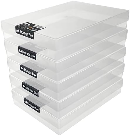 WestonBoxen A4 plastic opbergdozen met deksels voor ...