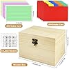 Amazon.com: SIHPTO Index Card Holder 3x5 Inches，Wooden Index Card ...