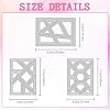 DELORIGIN Geometric Frames Cutting Dies Card Making Die Borders Stencil ...