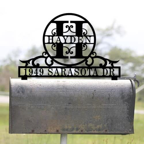 Amazon.com: Address Plaque for Mailbox,Personalized Mailbox Topper ...