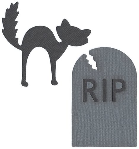 QUICKUTZ Lifestyle Crafts 4-Inch by 4-Inch Tombstone & Cat D : Amazon ...