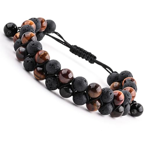 Amazon.com: Triple Protection Bracelet for Men Women,Genuine Tigers Eye ...