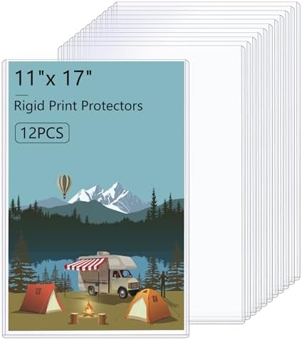 Amazon.com : AKONEGE 12PCS 11x17 Rigid Print Protectors Hard Plastic ...