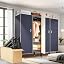 Foldable Portable Wardrobe Closet with Magnetic Door, Rolling Clothes ...