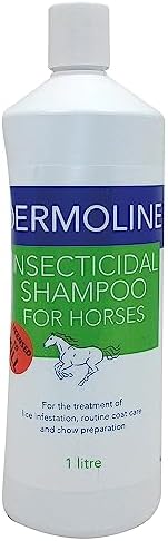 Dermoline Insecticidal Shampoo For Horses 1L- for the treatment of lice ...