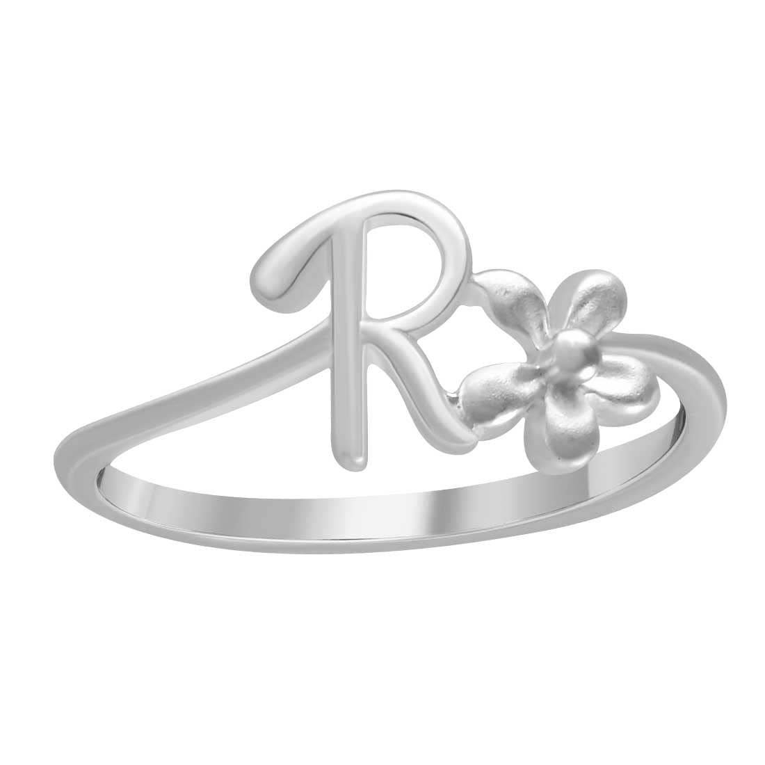 Buy Rihi By P.C.Chandra 925 Stearling Silver Letter R Ring for Women ...