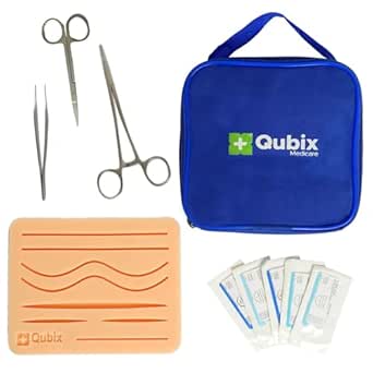 Qubix Advanced Suture Practice Kit | Includes Silicone Training Pad ...