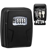 Faneam Key Safe Wall Mounted, Extra Large Key Lock Box Outdoor with 12 ...