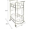 Amazon.com - Silverwood Sinclair 2 Tier Metal and Glass Bar Cart ...
