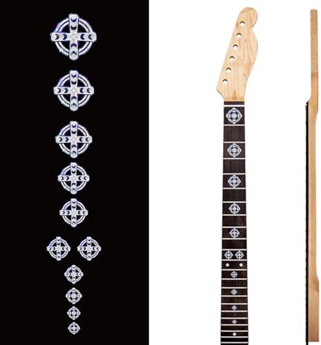 Amazon.com - PLIGREAT 2 Pack Guitar Fretboard Decals Removable Cross ...