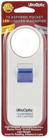 Amazon.com: Ultraoptix Inc. (a) Magnifier Pocket Lighted 7X : Health ...