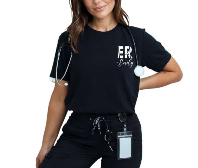 Amazon.com: ER Shirt Er Custom name shirt Custom nurse shirt Emergency ...