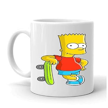 Buy KP Bart Simpson Printed Coffee Mug/ Milk-Coffee-Tea Drinking White ...