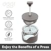 Amazon.com: Oggi Borosilicate Glass French Press Coffee Maker (20oz)- 5 ...