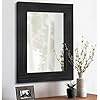 Amazon.com: HLFMVWE Black Vintage Rustic Wood Framed Wall Mirror ...