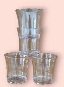 Disposable Shot Glasses Plastic Shot Cups Multi Use Crystal Clear Hard ...