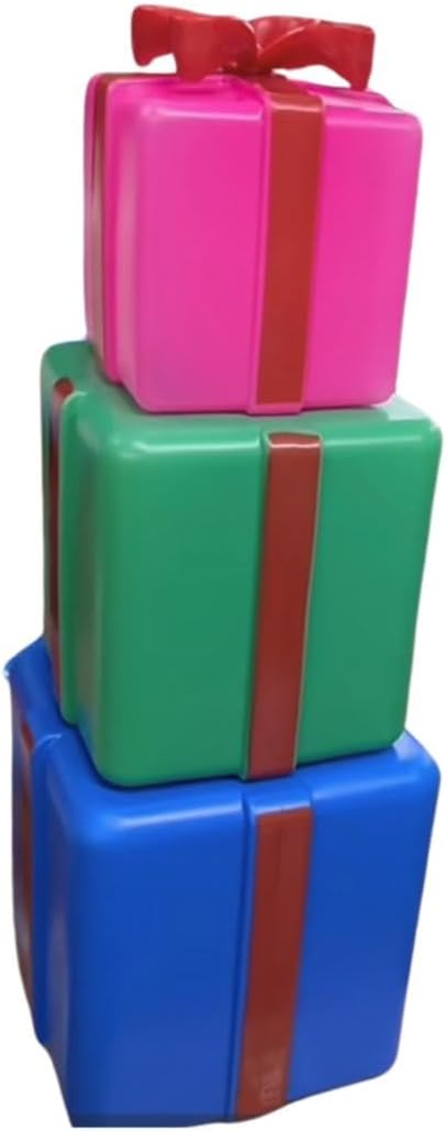 Amazon.com: 24" Plastic Stackable Gift Boxes (3 PCS) – Christmas Decor ...