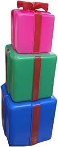 Amazon.com: 24" Plastic Stackable Gift Boxes (3 PCS) – Christmas Decor ...