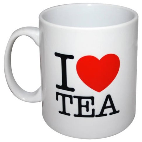 I Love Tea Mug, Red Love Heart : Amazon.co.uk: Home & Kitchen