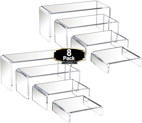 Amazon.com: 6 Pcs Acrylic Risers for Display, 2 Sets Clear Rectangular ...