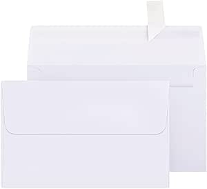 Packpal 100Pack A9 White Blank Invitation Envelopes for Mailling Half ...