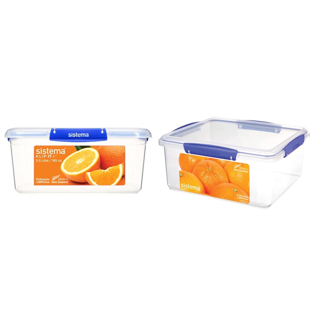 Sistema KLIP IT PLUS Food Storage Container | 5.5 L Square | Stackable ...