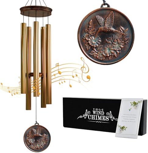 Amazon.com : Hummingbird Wind Chimes for Outside, Outdoor Memorial Wind ...