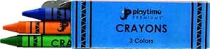 Amazon.com: Playtime Premiums Box 3 Pack Crayons (1000 Pcs) : Toys & Games